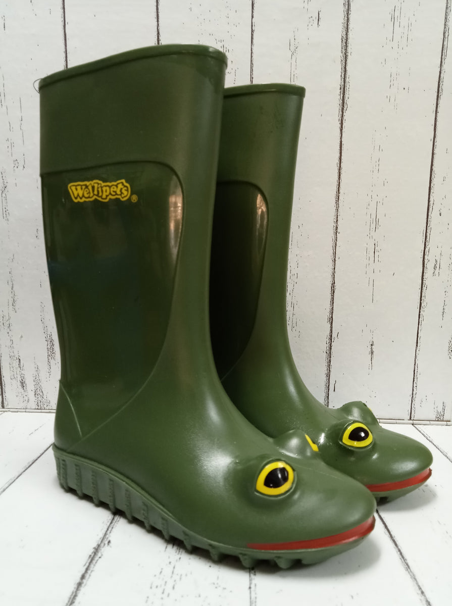 FROG WELLINGTON - Green – Sue at "Christine's Shoes" Criccieth Shoe Shop